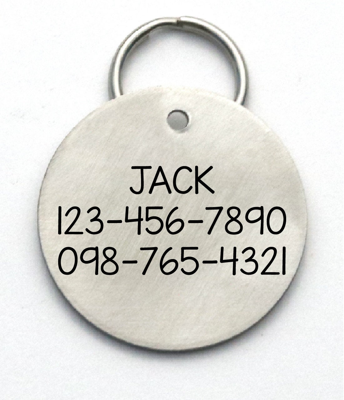 LARGE Dog Tag Personalized Handstamped Pet Tag Custom - Etsy