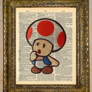Toad Paper Mario Dictionary Art - Etsy