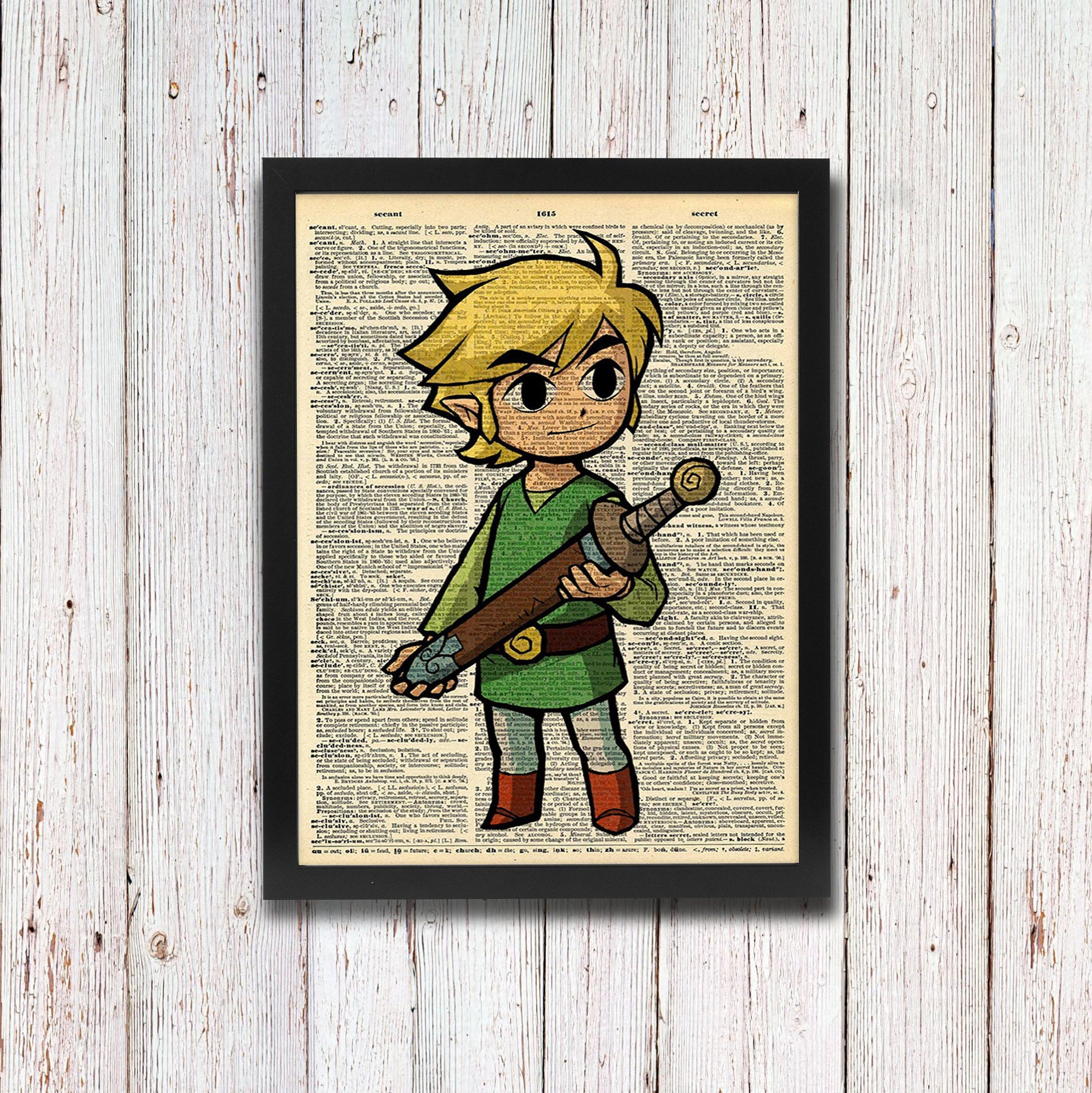 Legend of Zelda Link Toon Link Dictionary Art - Etsy UK Legend of Zelda Link Toon Link Dictionary Art - Etsy UK