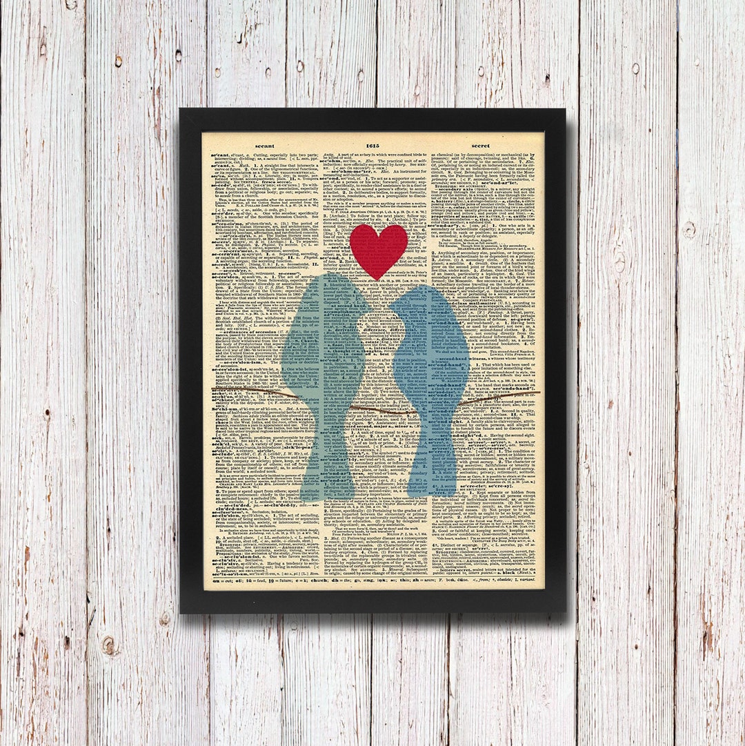 Love Birds Dictionary Art - Etsy