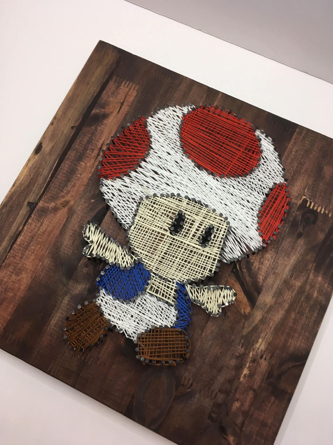 Toad Mario Geekery Minimalist String Art - Etsy