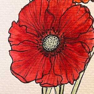 Poppy Greeting Card - Etsy
