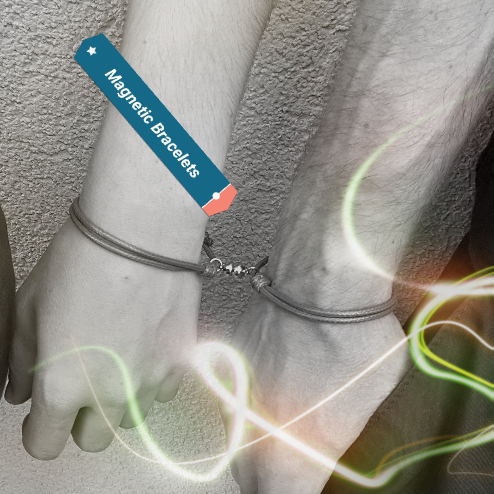 Magnetic bracelets set of 2 Magnet bracelets BF GF bracelets | Etsy