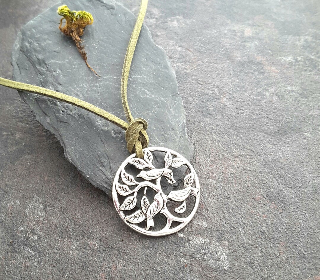 Tree of Life Pendant, Tree Necklace, Nature Pendant, Birds Tree Jewelry ...