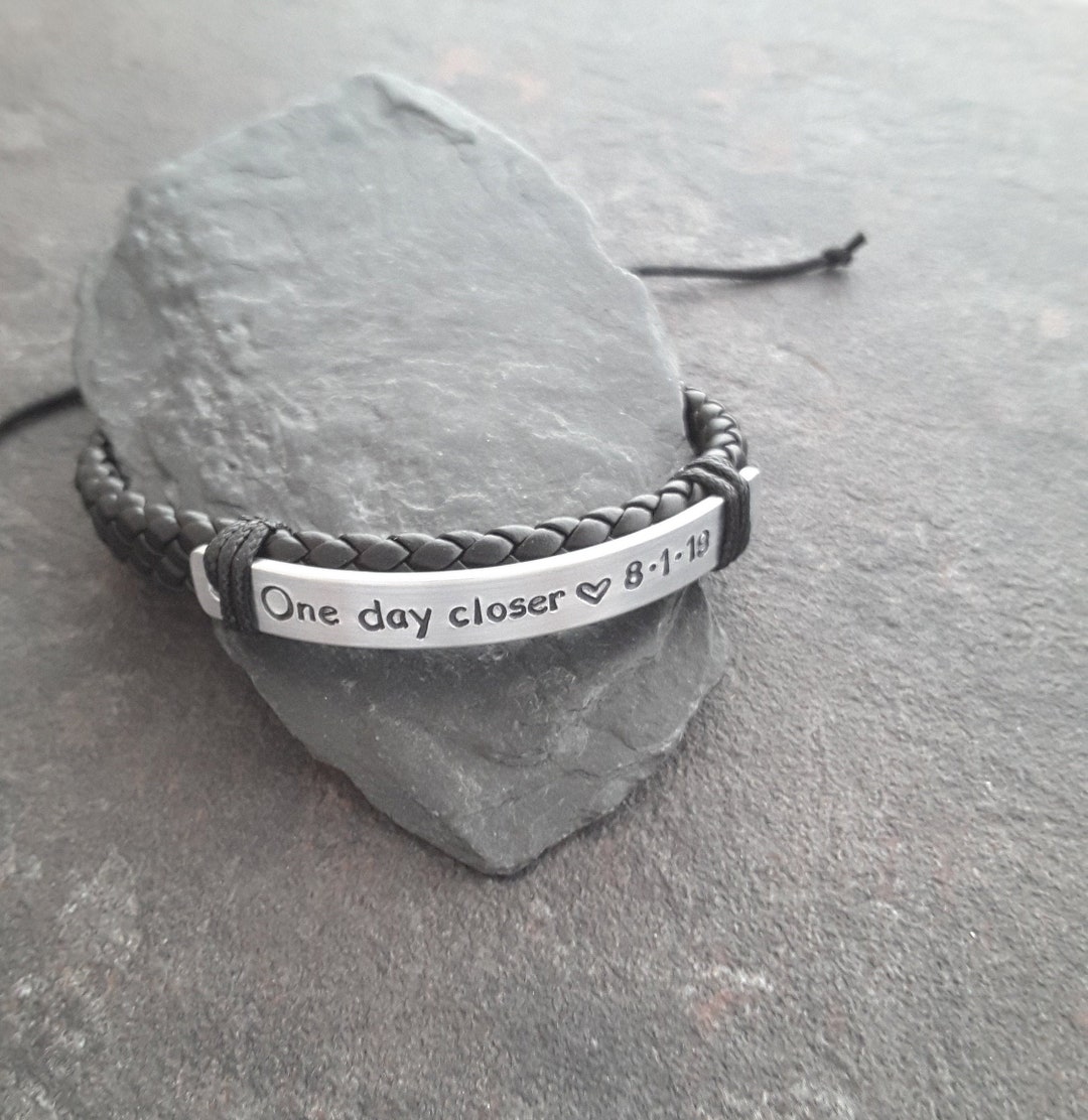 Boyfriend Gift, LDR, One Day Closer, Bracelet for Man, GPS Coordinates ...