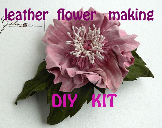 Leather Flower Making Kit, Craft Kit, DIY Kit, Leather Flower Kit ...