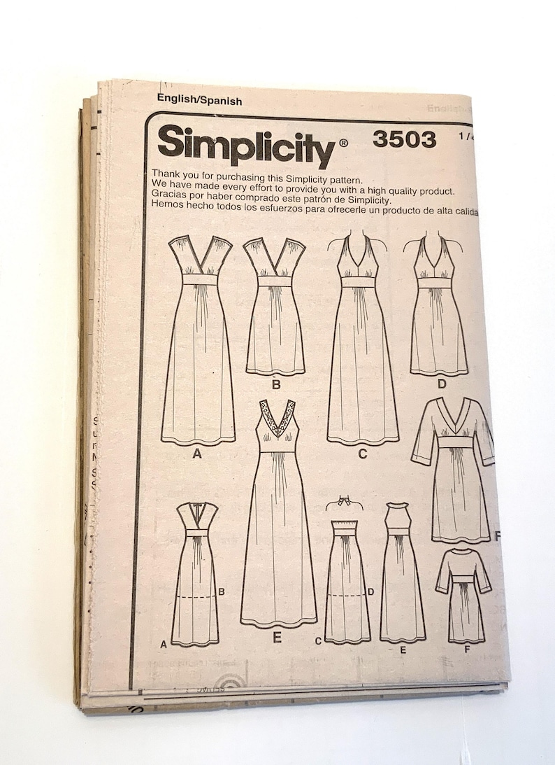 Simplicity Knit Dress Sewing Pattern: Misses Size 14-22, Uncut - Etsy