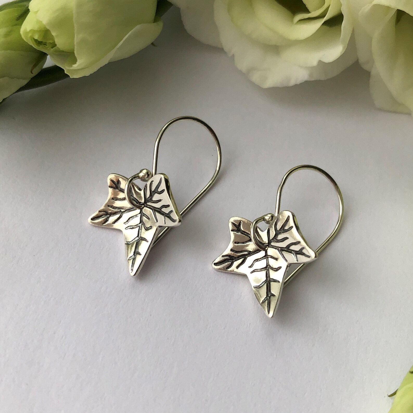 Recycled Silver Ivy Leaf Pendant | Handmade Ivy Pendant | Ivy Leaf ...