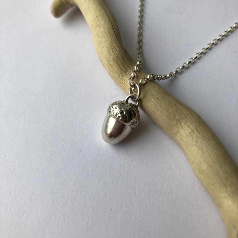 Small Handmade Silver Acorn Pendant Eco Silver Acorn - Etsy