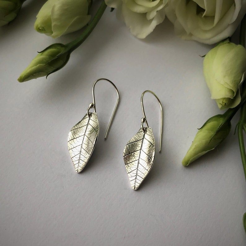 Eco Silver Leaf Pendant | Handmade Leaf Skeleton Pendant | Recycled ...