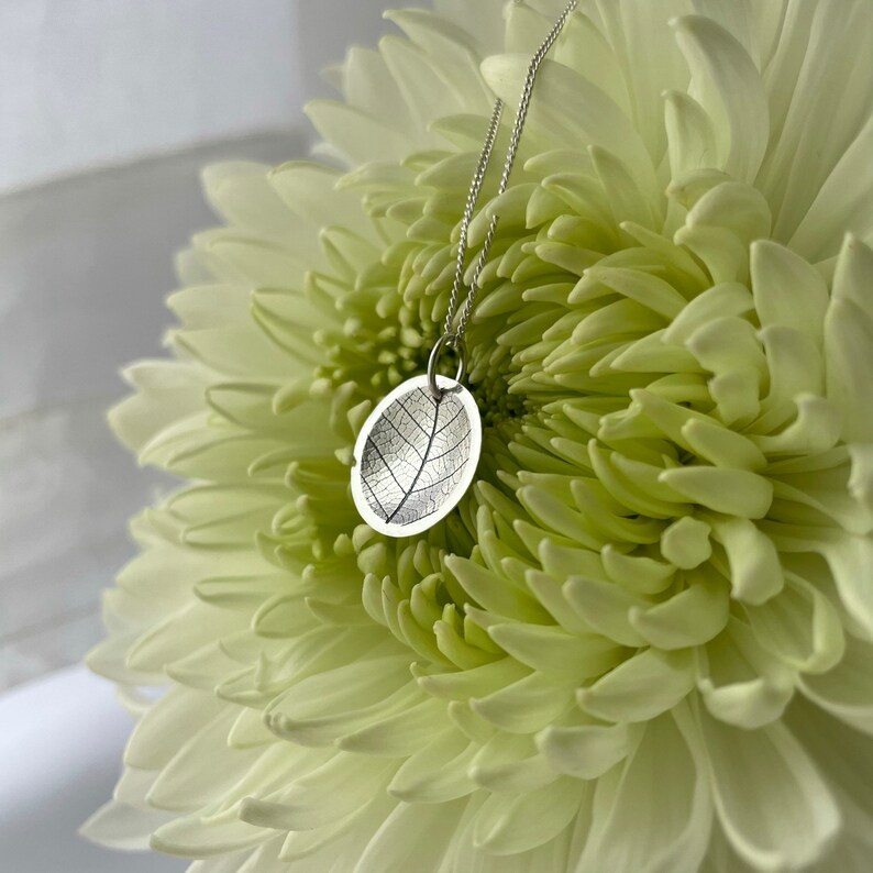 Recycled Silver Small Leaf Dome Pendant Handmade Silver Leaf - Etsy