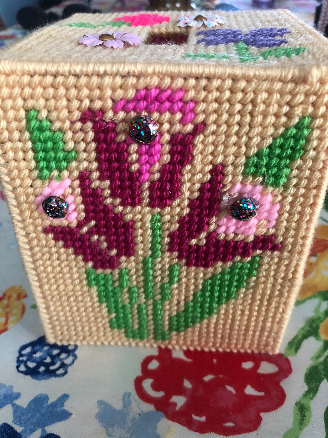 Floral Spring Tissue Box - Etsy