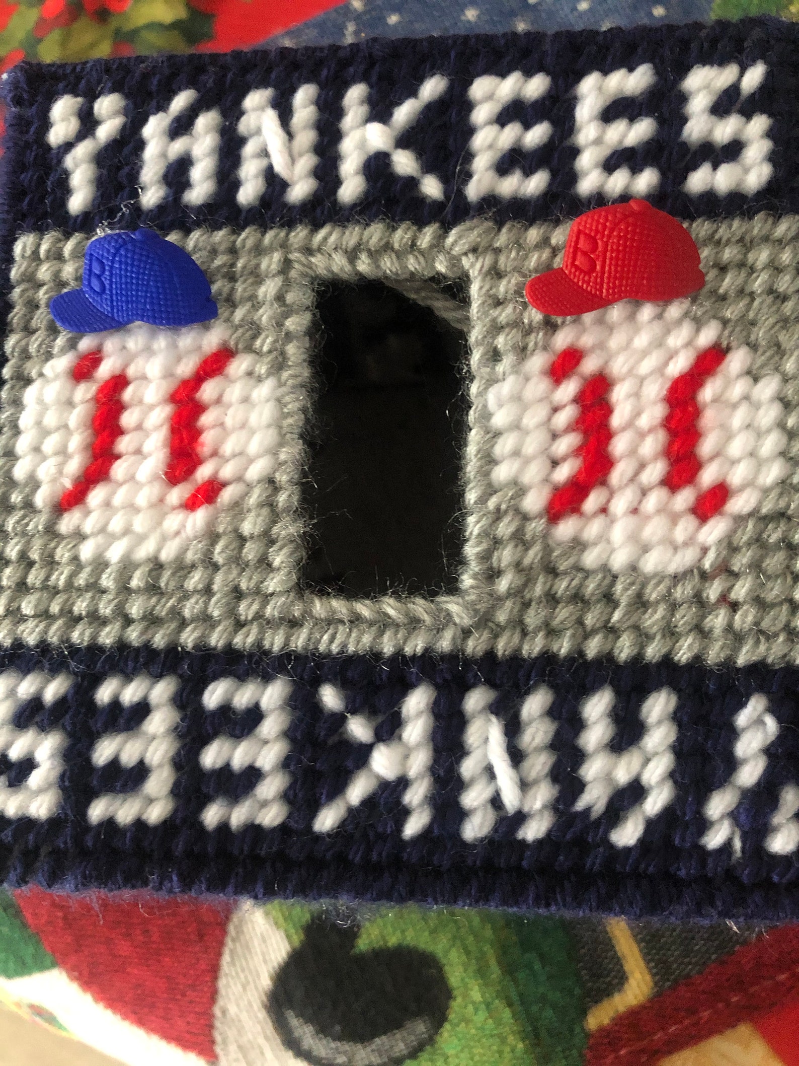 Yankees Plastic Canvas Tissue Box Cover - Etsy