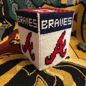 Braves Plastic Canvas Tissue Box - Etsy