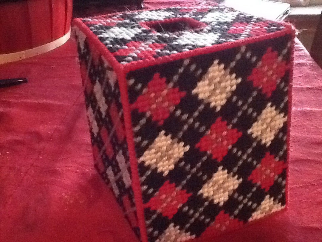 Fancy Plastic Canvas Tissue Box Cover - Etsy