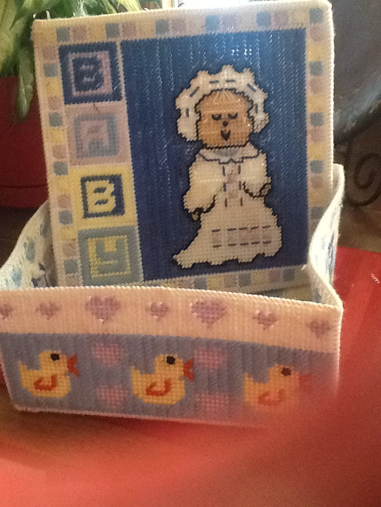 Baby Boy Memory Box in Plastic Canvas - Etsy