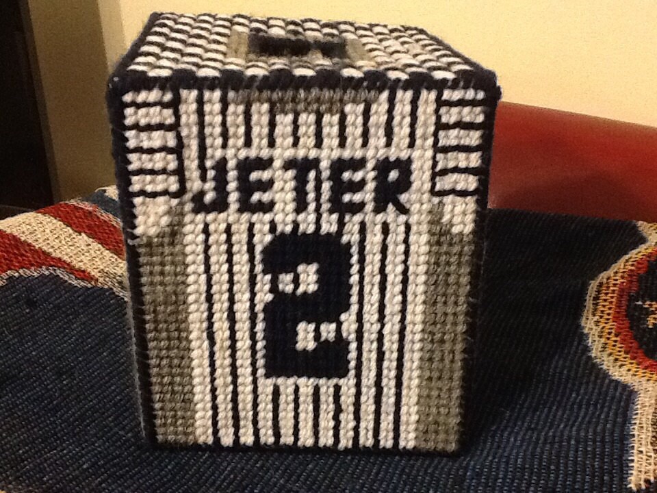 Yankees 2 Tissue Box in Plastic Canvas | Etsy