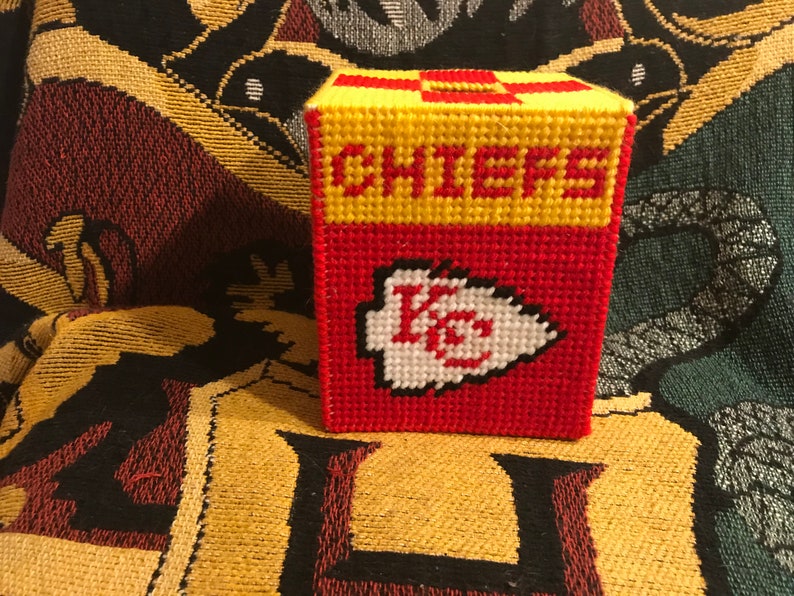 Plastic Canvas Tissue Box Kansas City Chiefs - Etsy