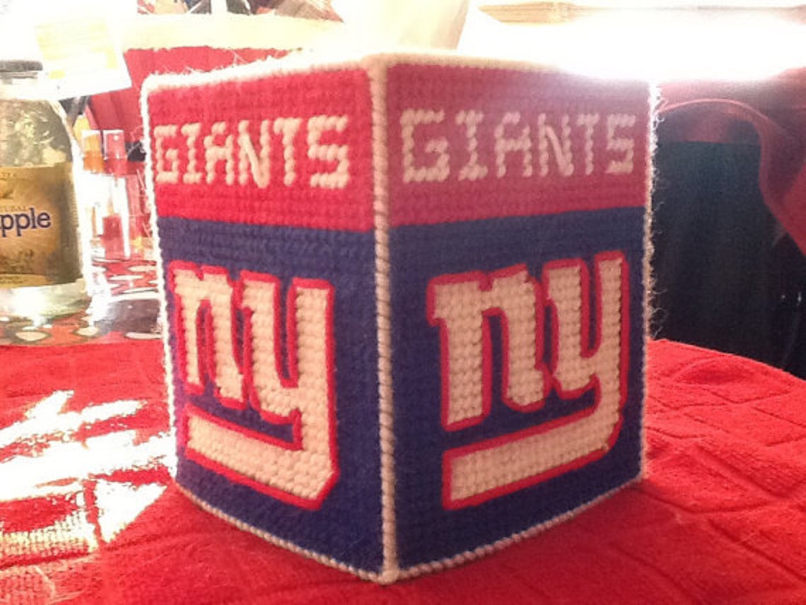 Giants Plastic Canvas Tissue Box Cover - Etsy