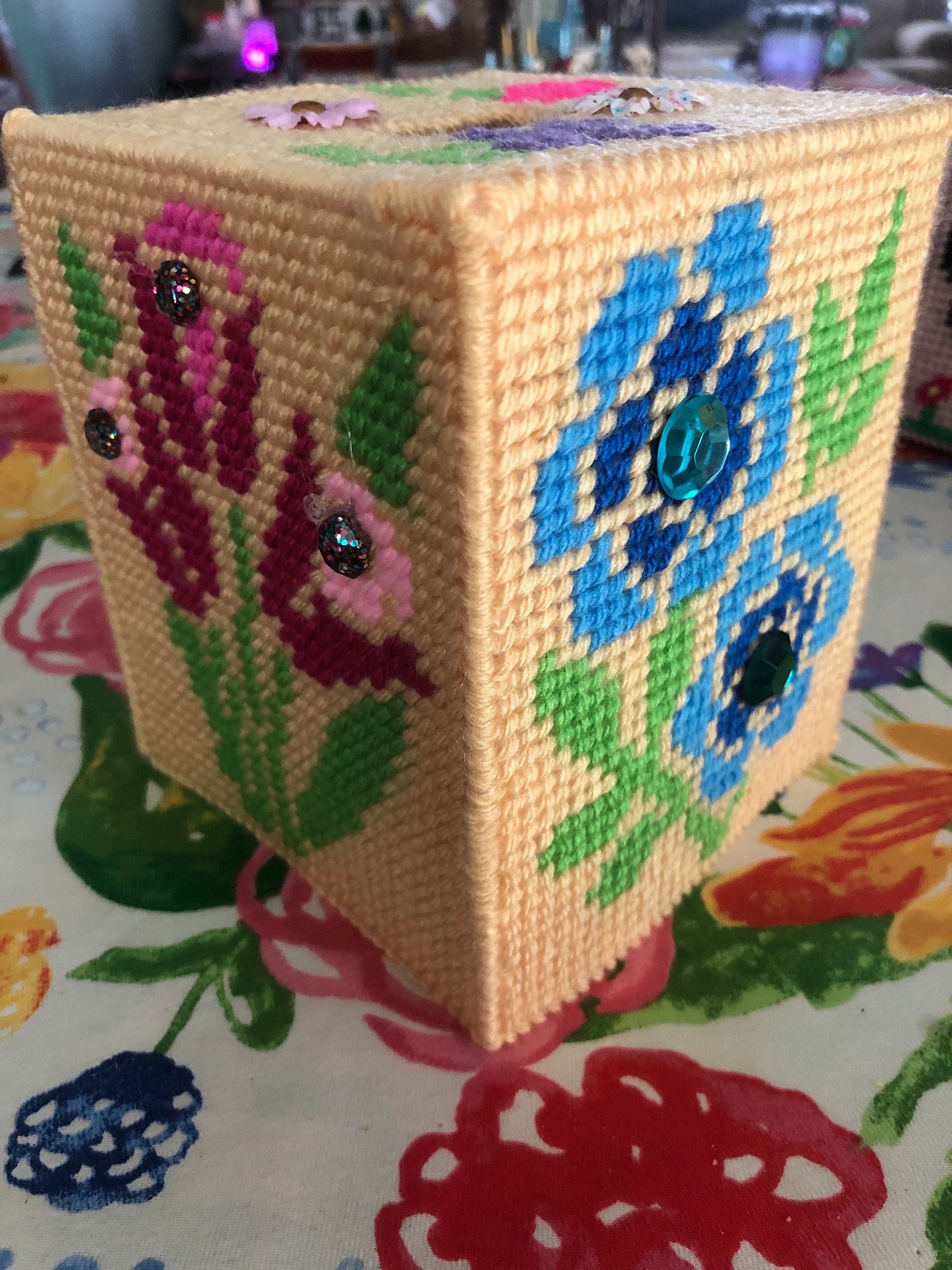 Floral Spring Tissue Box - Etsy