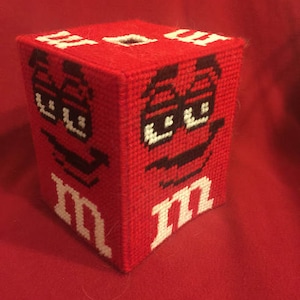 Red M&M Tissue Box Cover - Etsy