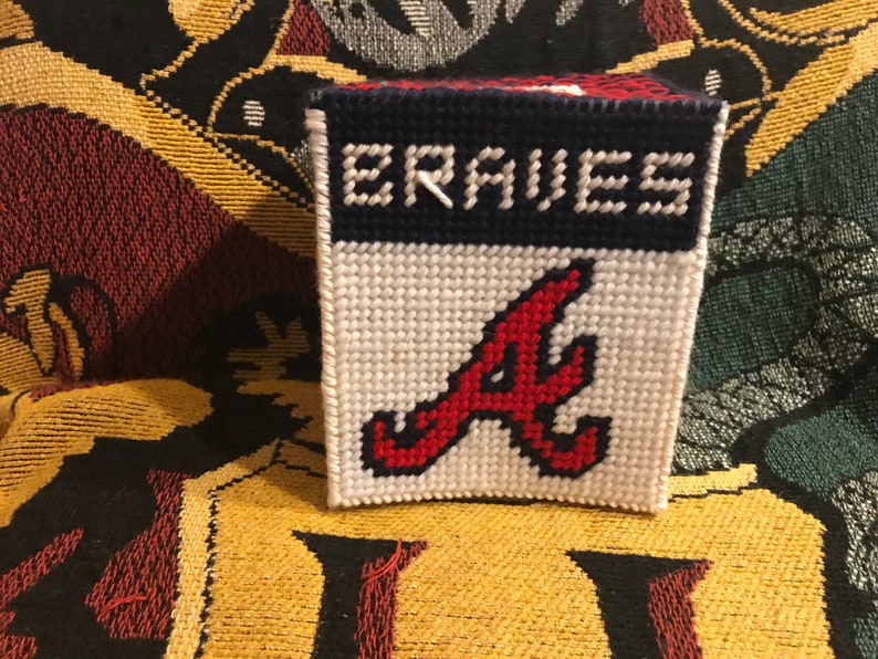 Braves Plastic Canvas Tissue Box - Etsy