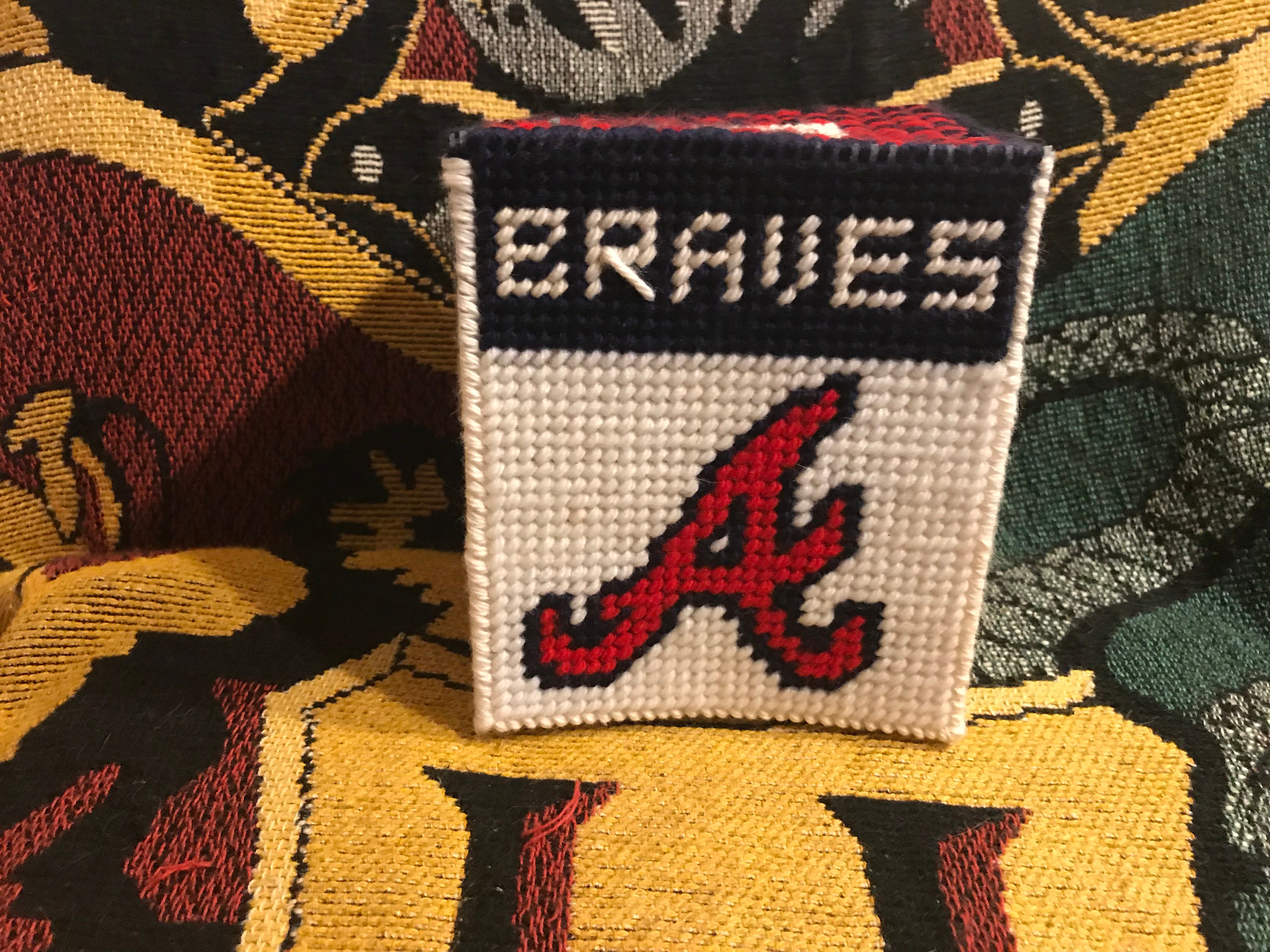 Braves Plastic Canvas Tissue Box - Etsy