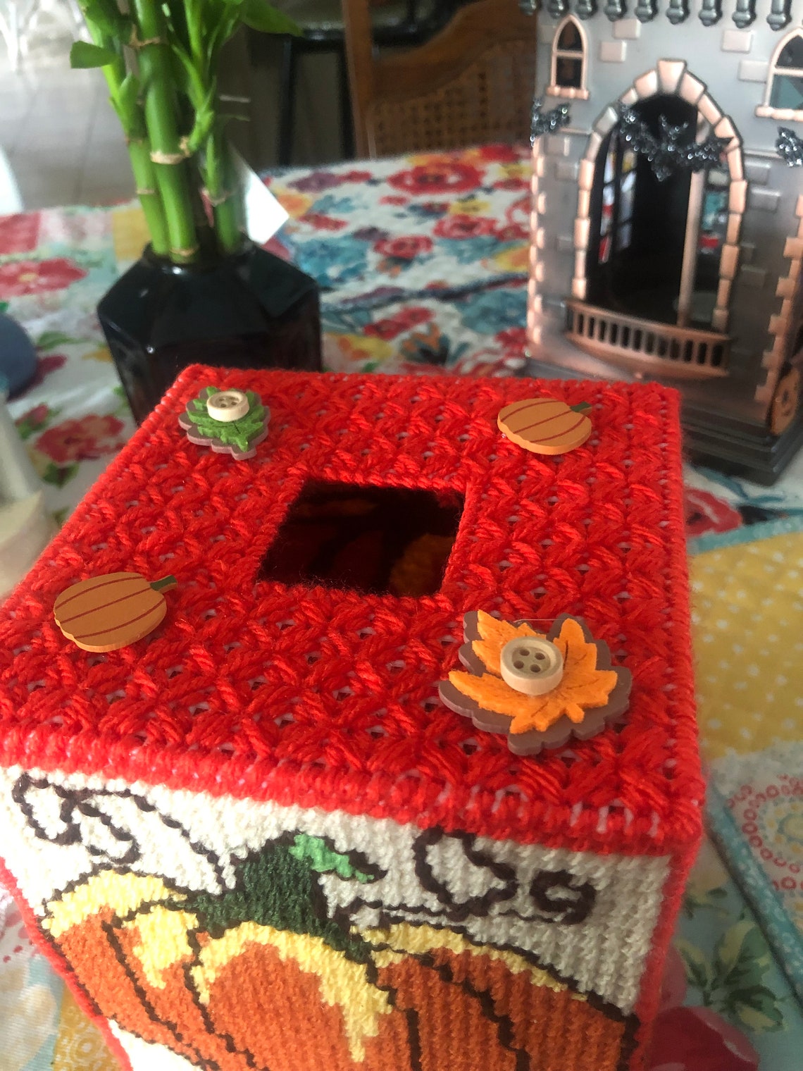 Fall Pumpkin Tissue Box Cover - Etsy