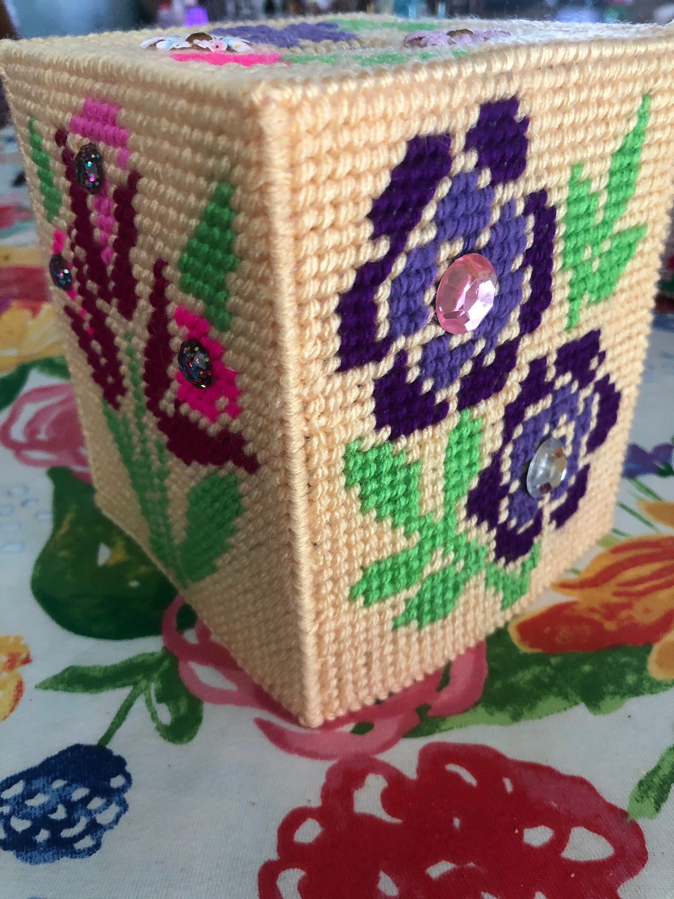 Floral Spring Tissue Box - Etsy