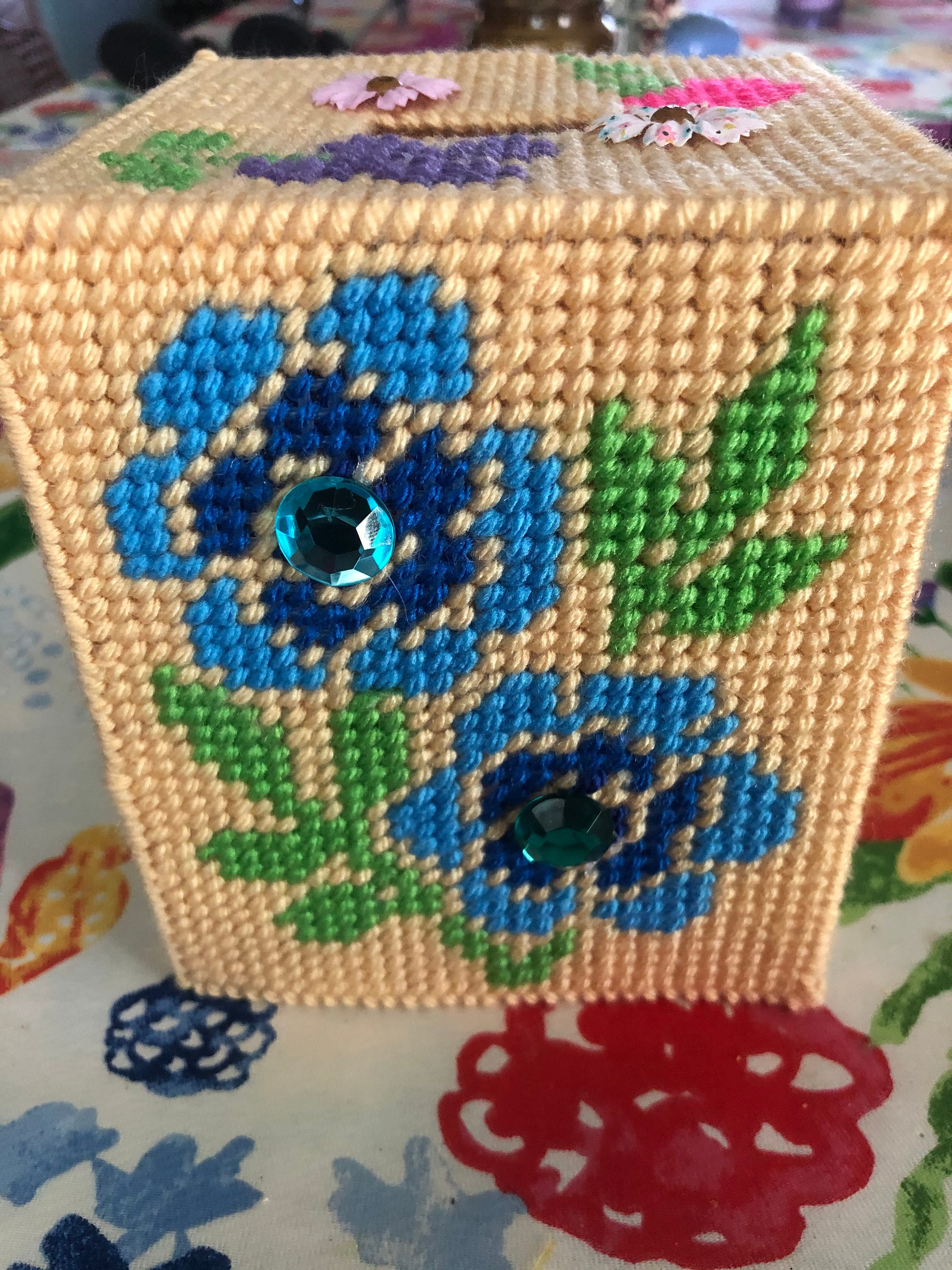 Floral Spring Tissue Box - Etsy