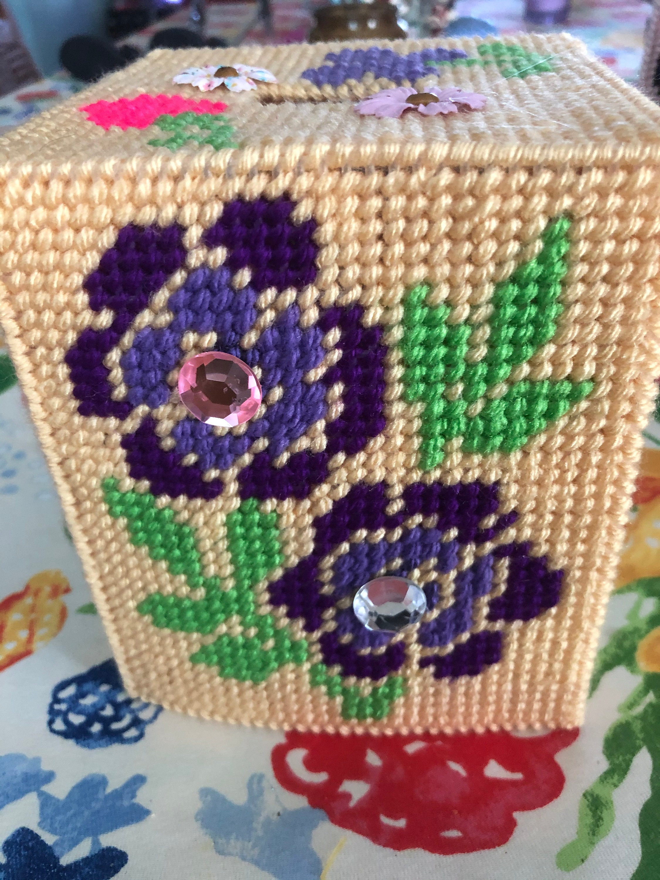 Floral Spring Tissue Box - Etsy