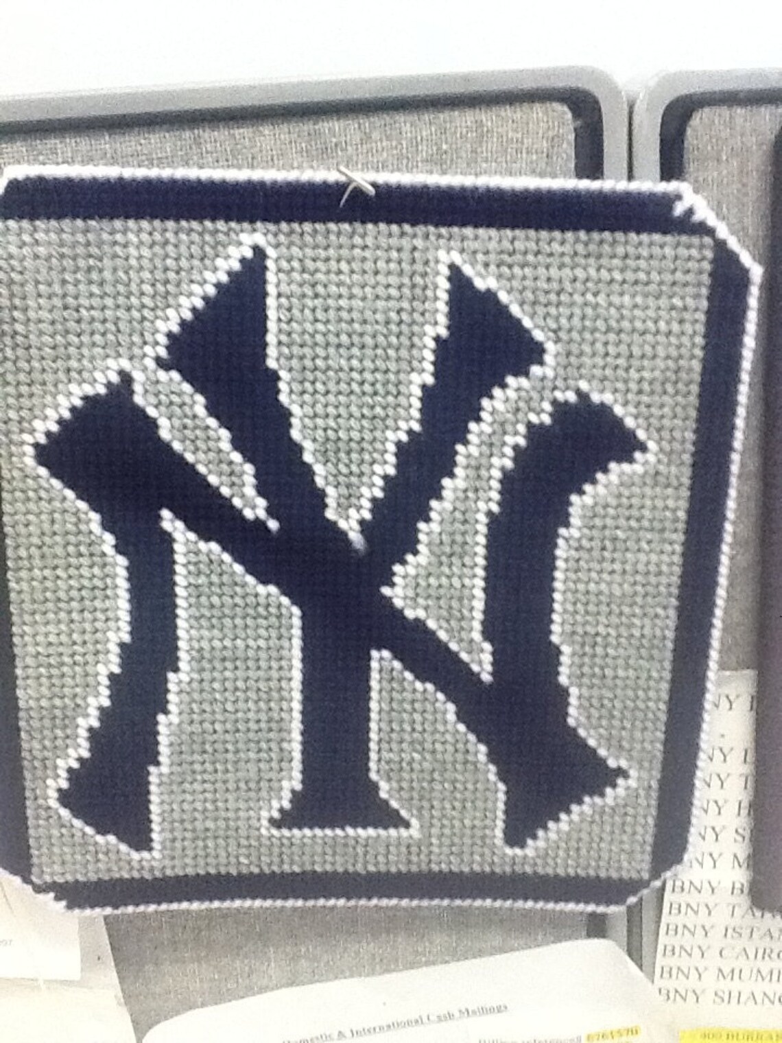 Yankee's Wall Hanger in Plastic Canvas - Etsy
