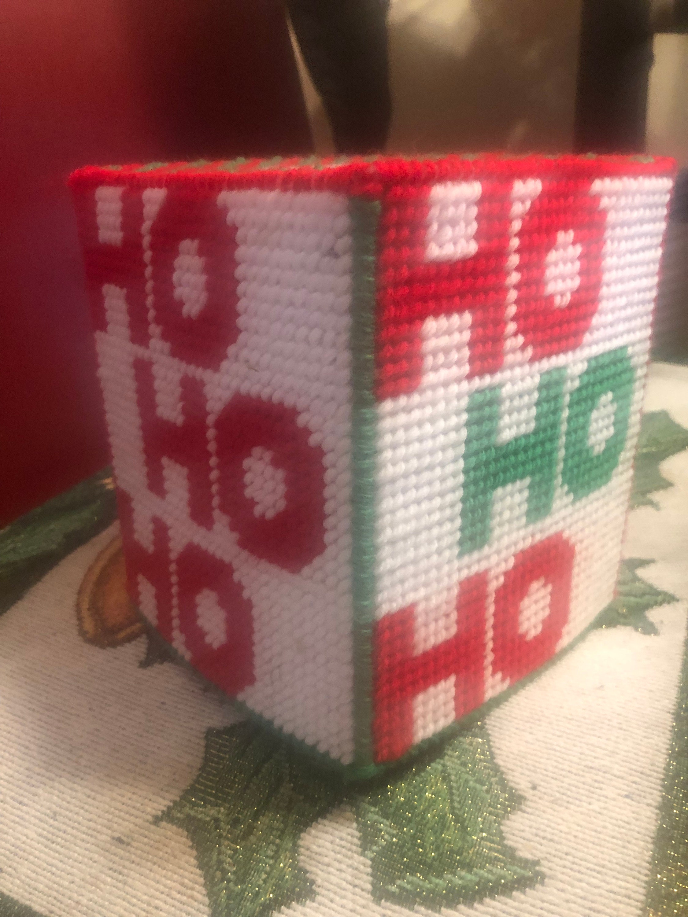Ho Ho Ho Tissue Box - Etsy