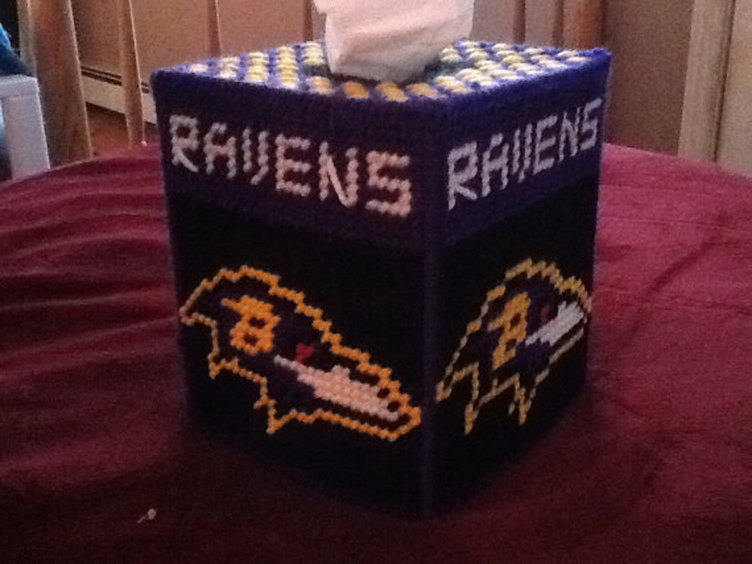 Plastic Canvas Tissue Box Cover Ravens - Etsy