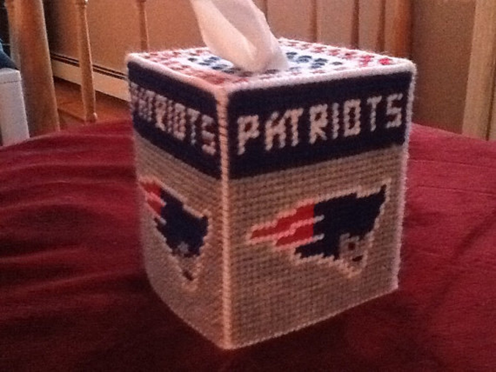Plastic Canvas Tissue Box Cover Patriots - Etsy