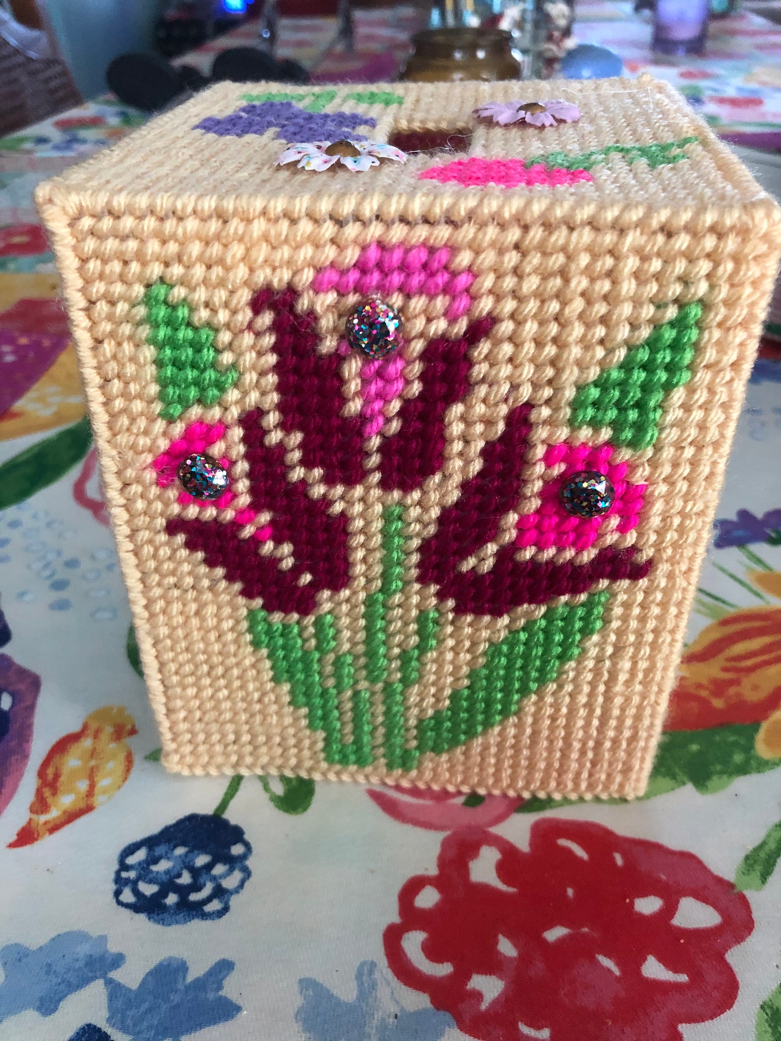 Floral Spring Tissue Box - Etsy