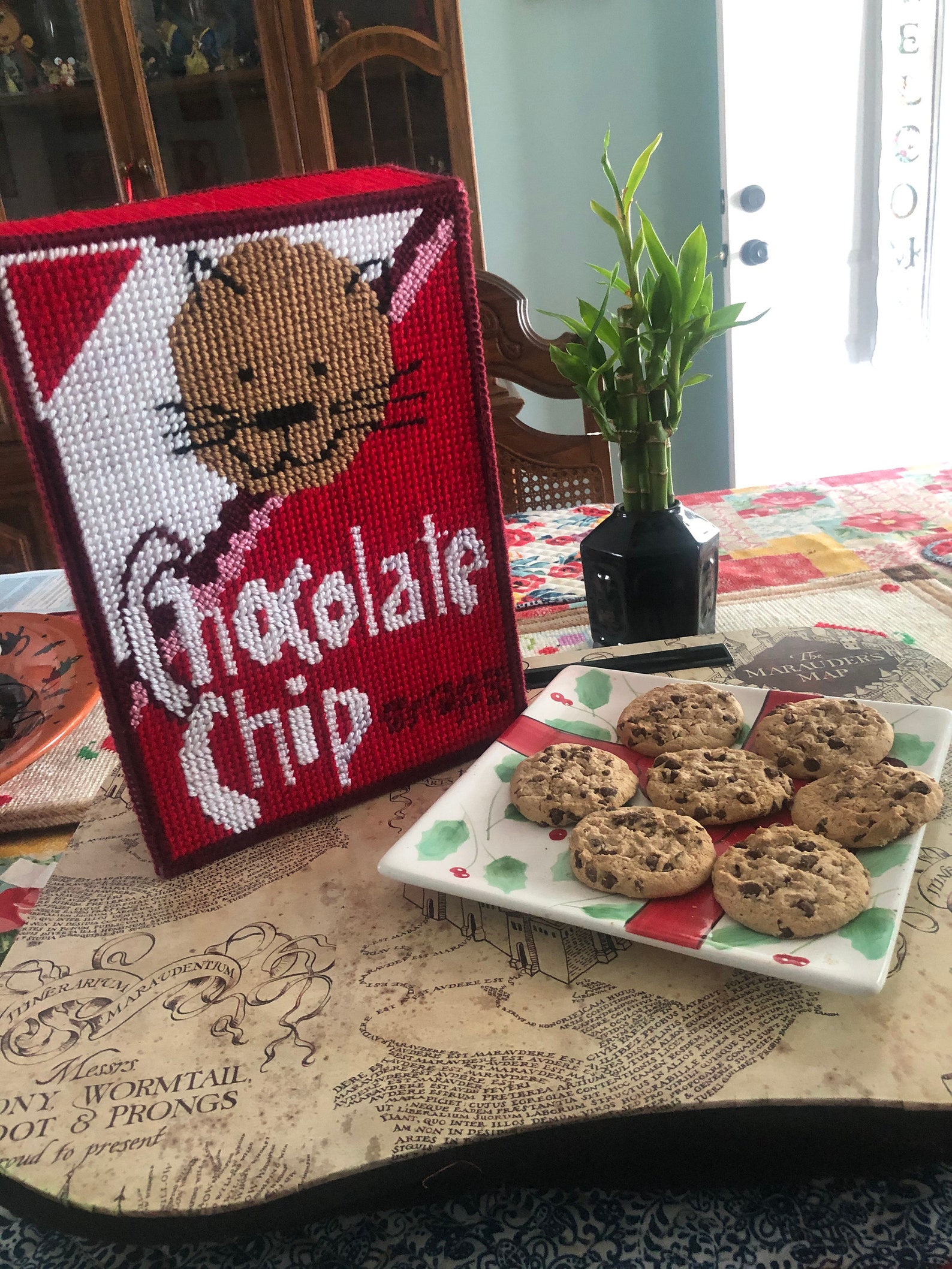 Famous Chocolate Chip Snap Box Made in Plastic Canvas - Etsy