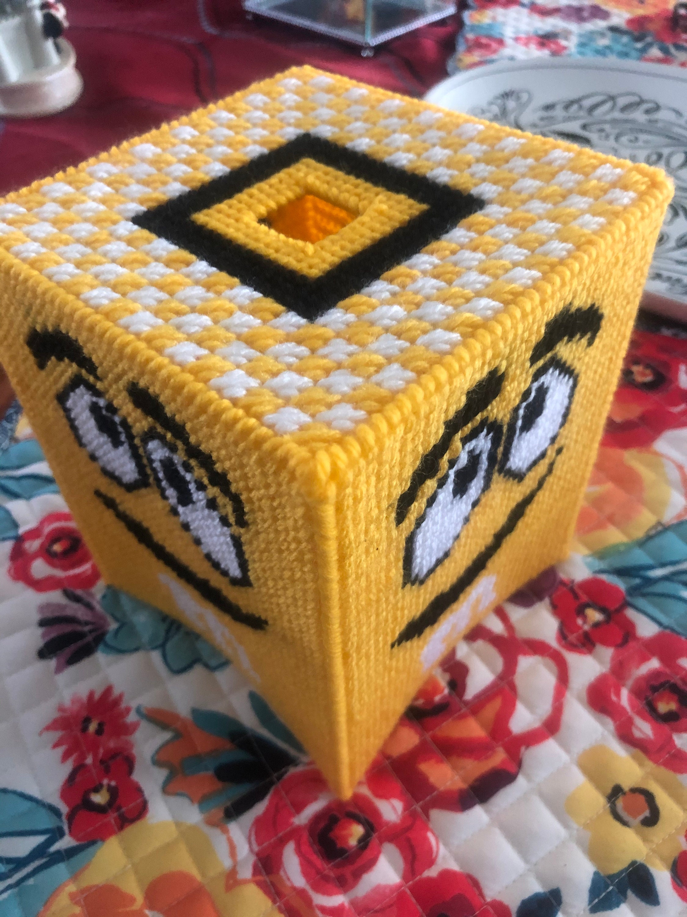 Yellow M&M Tissue Box Cover - Etsy