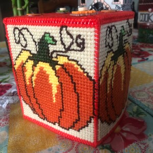 Fall Pumpkin Tissue Box Cover - Etsy