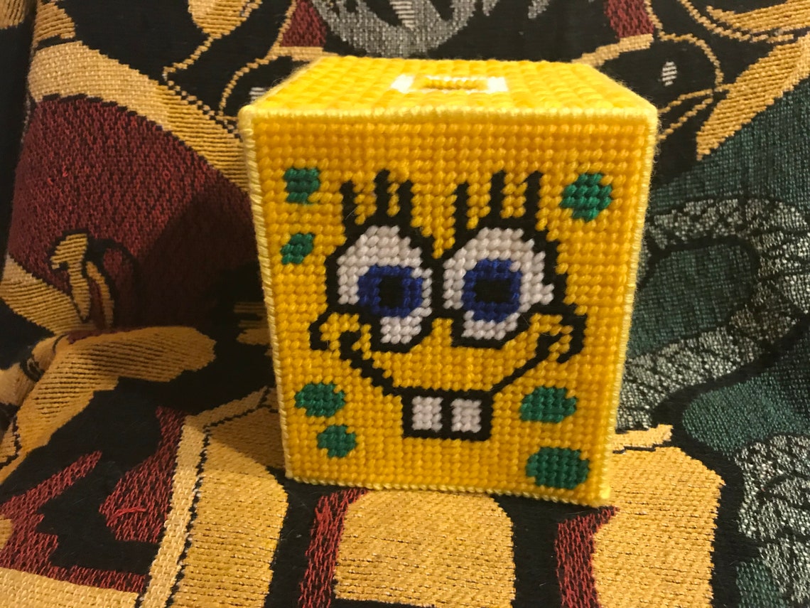 Sponge Bob Plastic Canvas Tissue Box - Etsy