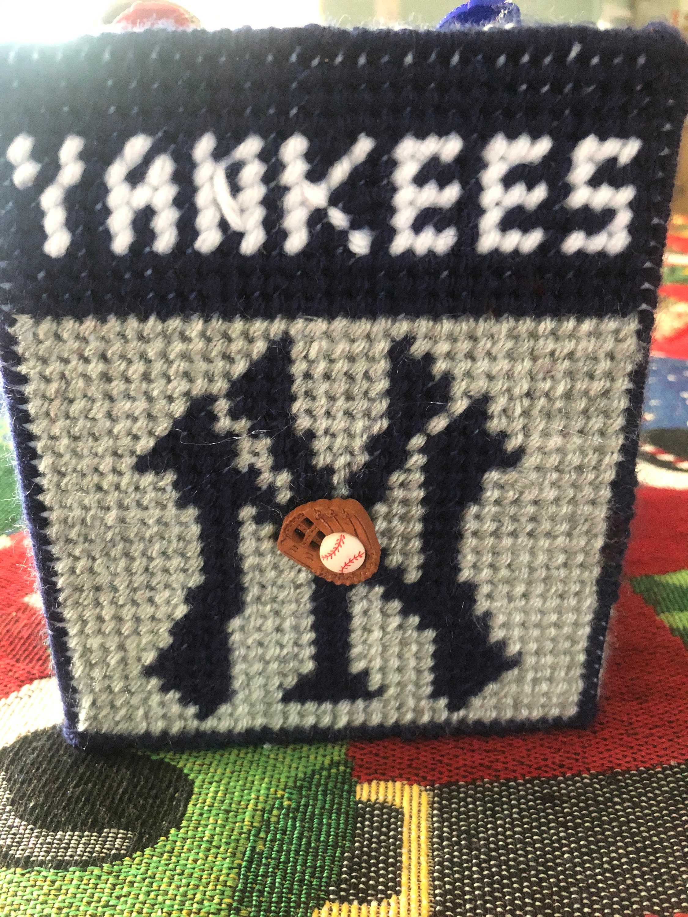 Yankees Plastic Canvas Tissue Box Cover - Etsy