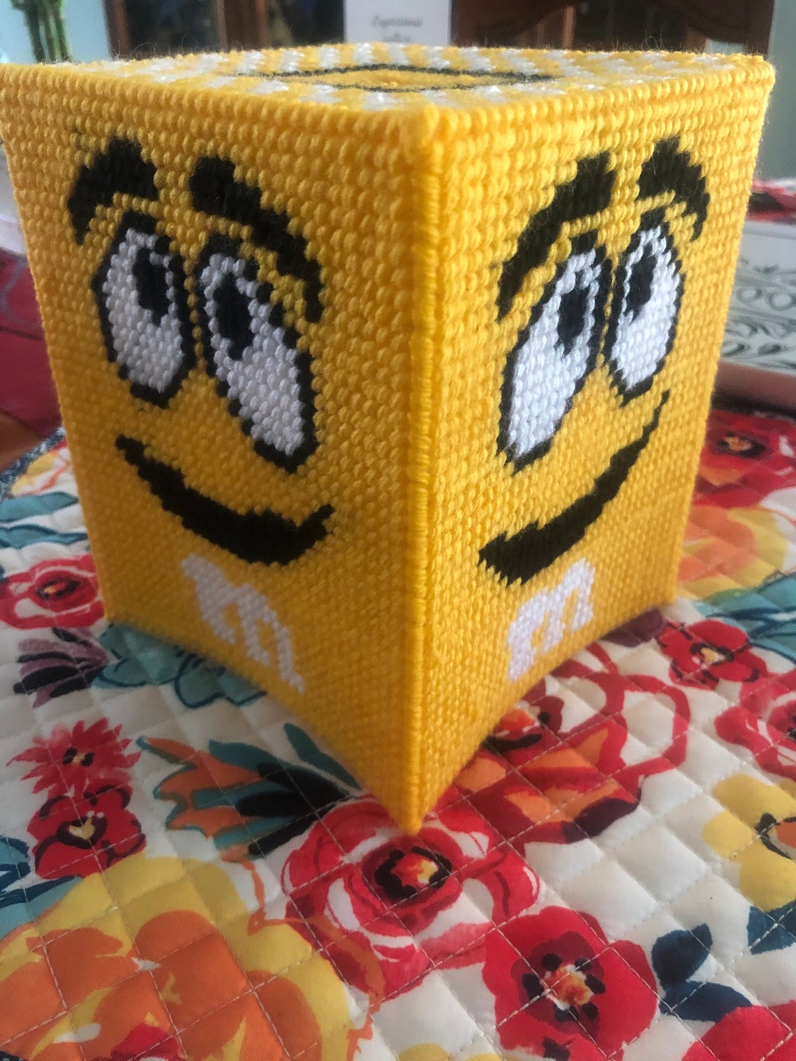 Yellow M&M Tissue Box Cover - Etsy