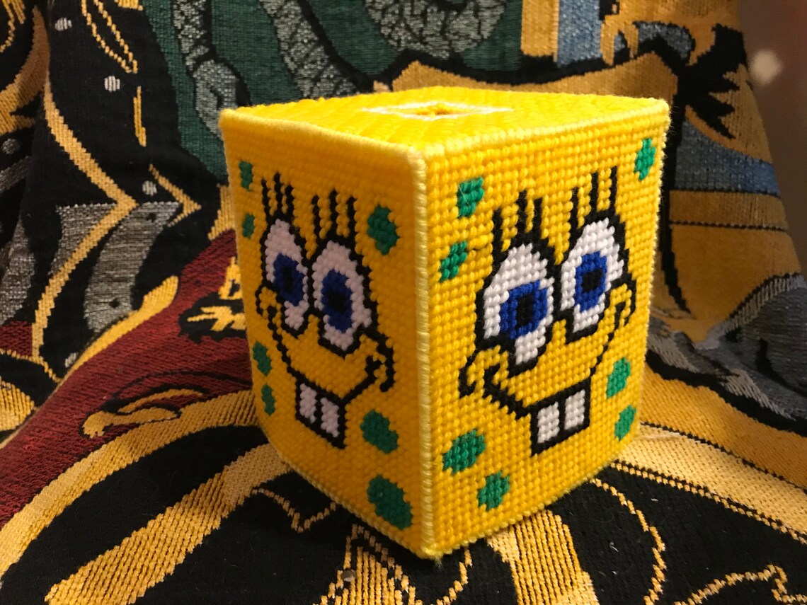 Sponge Bob Plastic Canvas Tissue Box - Etsy