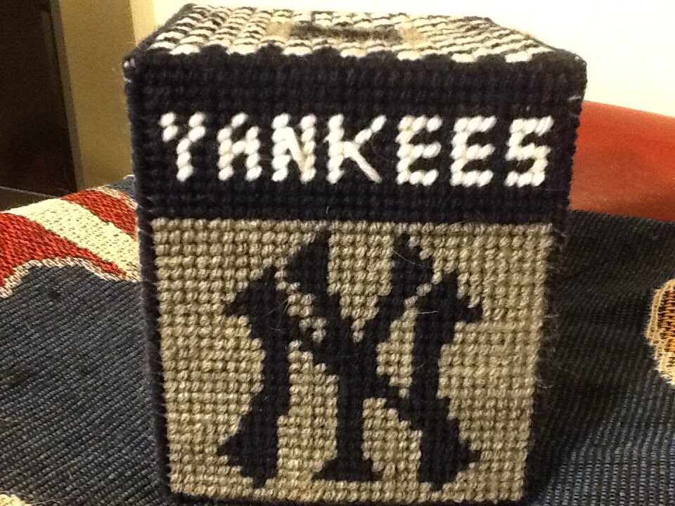 Yankees #2 Tissue Box in Plastic Canvas - Etsy