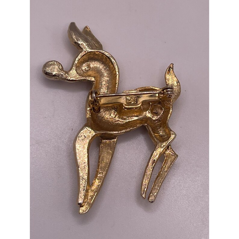 Rudolph the Red-nosed Reindeer Vintage Gold-tone Brooch Pin With ...