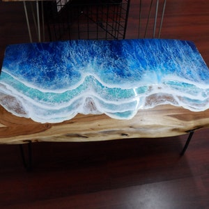 Live Edge Ocean Waves Coffee Table - Etsy
