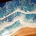 Ocean Waves Bench Handmade Epoxy Resin and Acacia Wood Live Edge, 36 ...