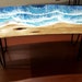 Ocean Waves Bench Handmade Epoxy Resin and Acacia Wood Live Edge, 36 ...