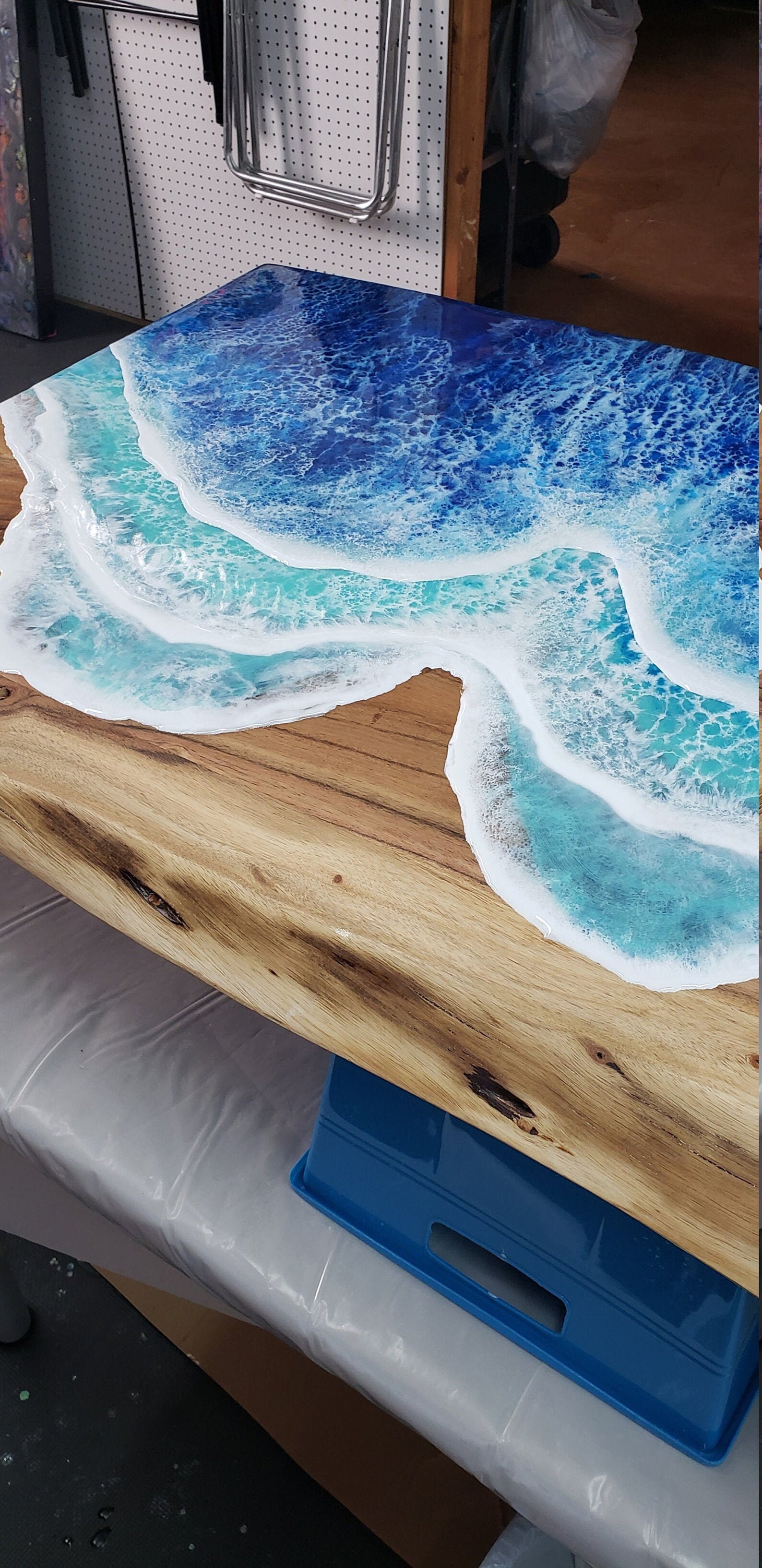 Live Edge Ocean Waves Coffee Table - Etsy