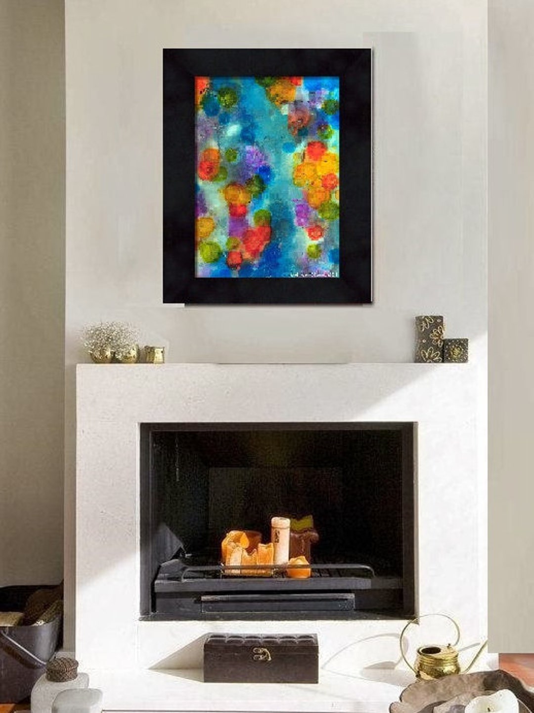 Original Resin Art Abstract Painting Framed - Etsy